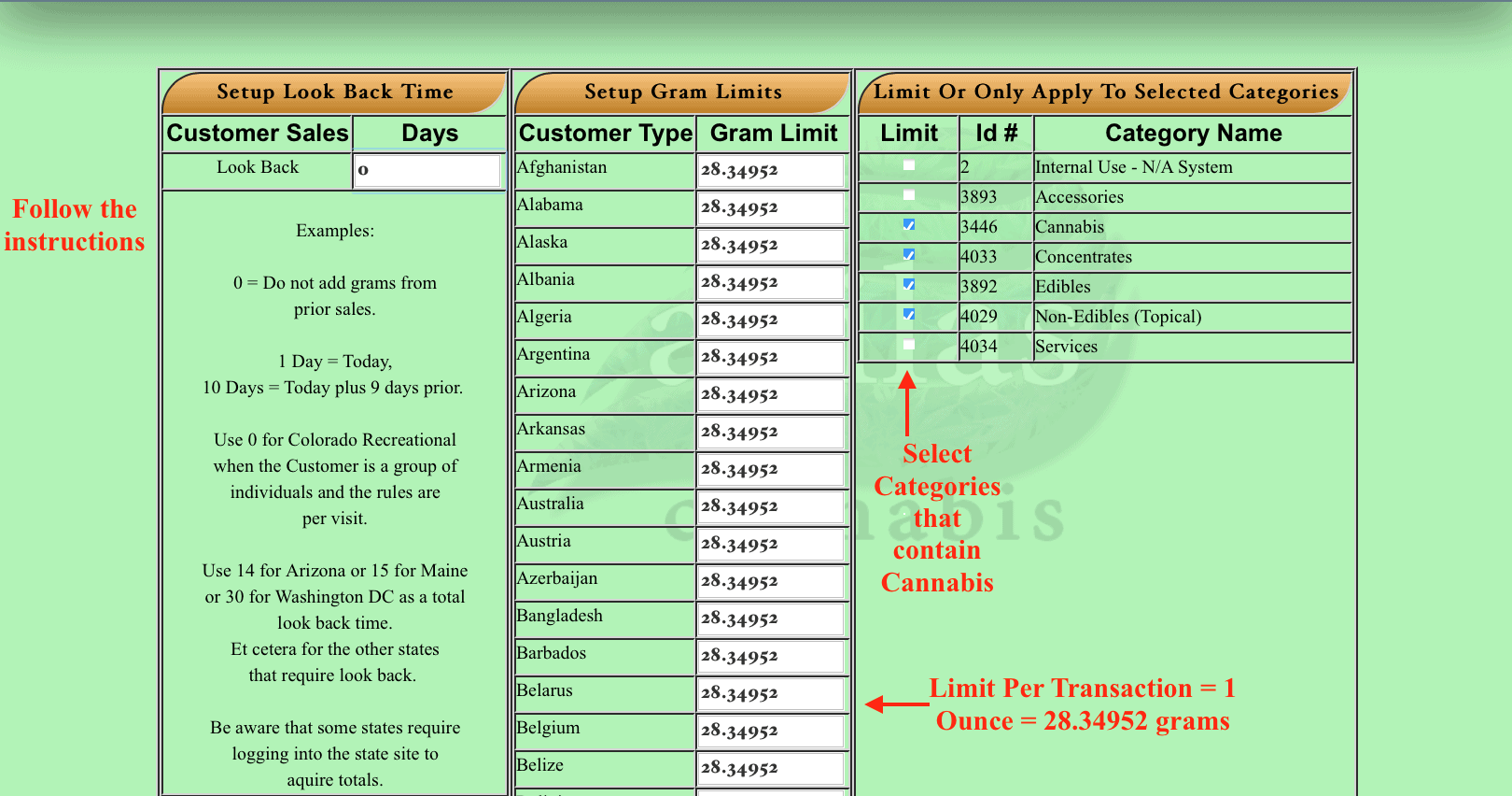 Conversions within the Gram Controller for the Recreational Marijuana ...