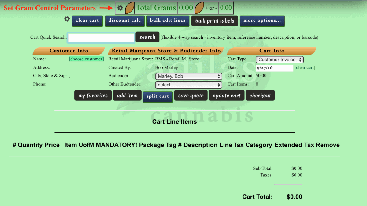 Conversions within the Gram Controller for the Recreational Marijuana ...