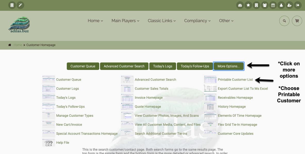 Customer Sort Functions | Adilas