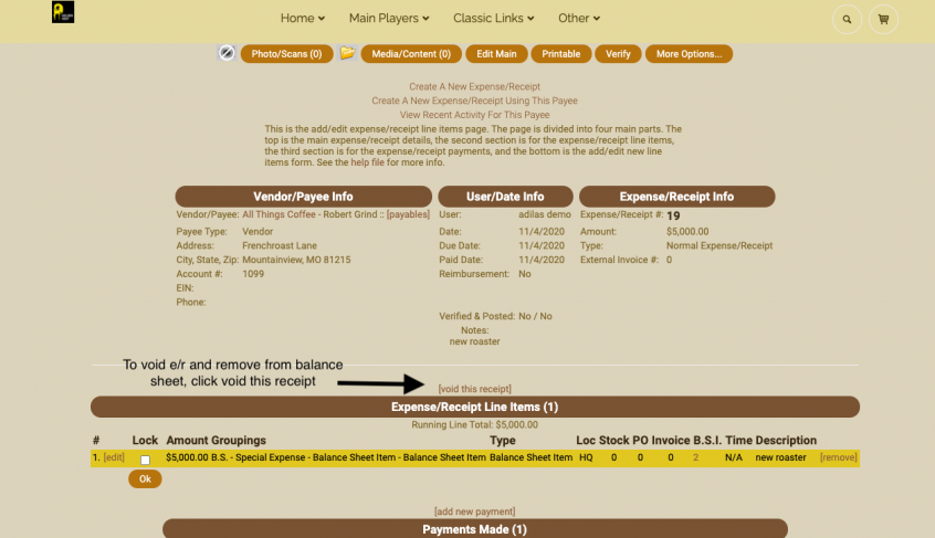 How to Void Deposits and Expense Receipts from the Balance Sheet ...